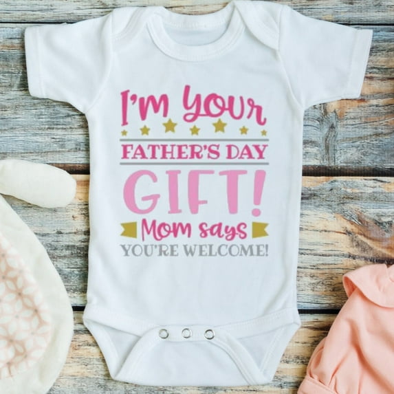 Baby Bodysuit BELLA CANVAS First Fathers Day - Funny Fathers Day - First Fathers Day Gift ...