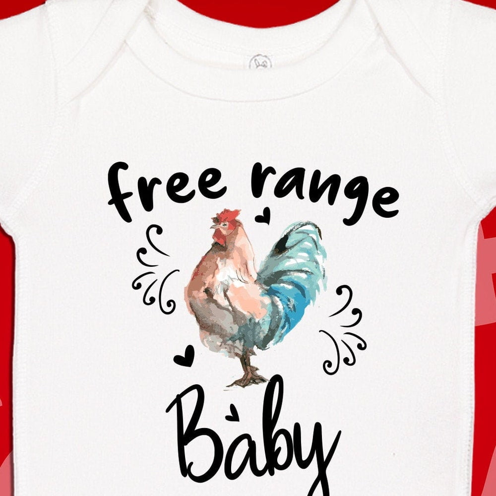 Baby Bodysuit BELLA CANVAS Free Range Baby Bodysuit, Farm Baby Clothes ...
