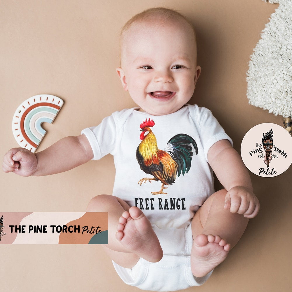 Baby Bodysuit BELLA CANVAS Free Range Bodysuit, Farmer Baby Clothes ...