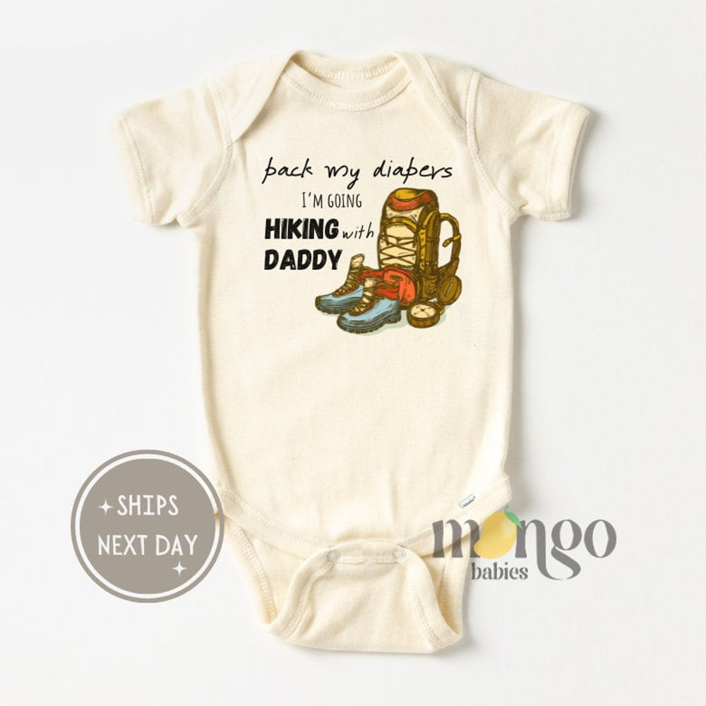 Baby Bodysuit BELLA CANVAS Funny Baby Onesiesbrand Pack My Diapers I'M ...