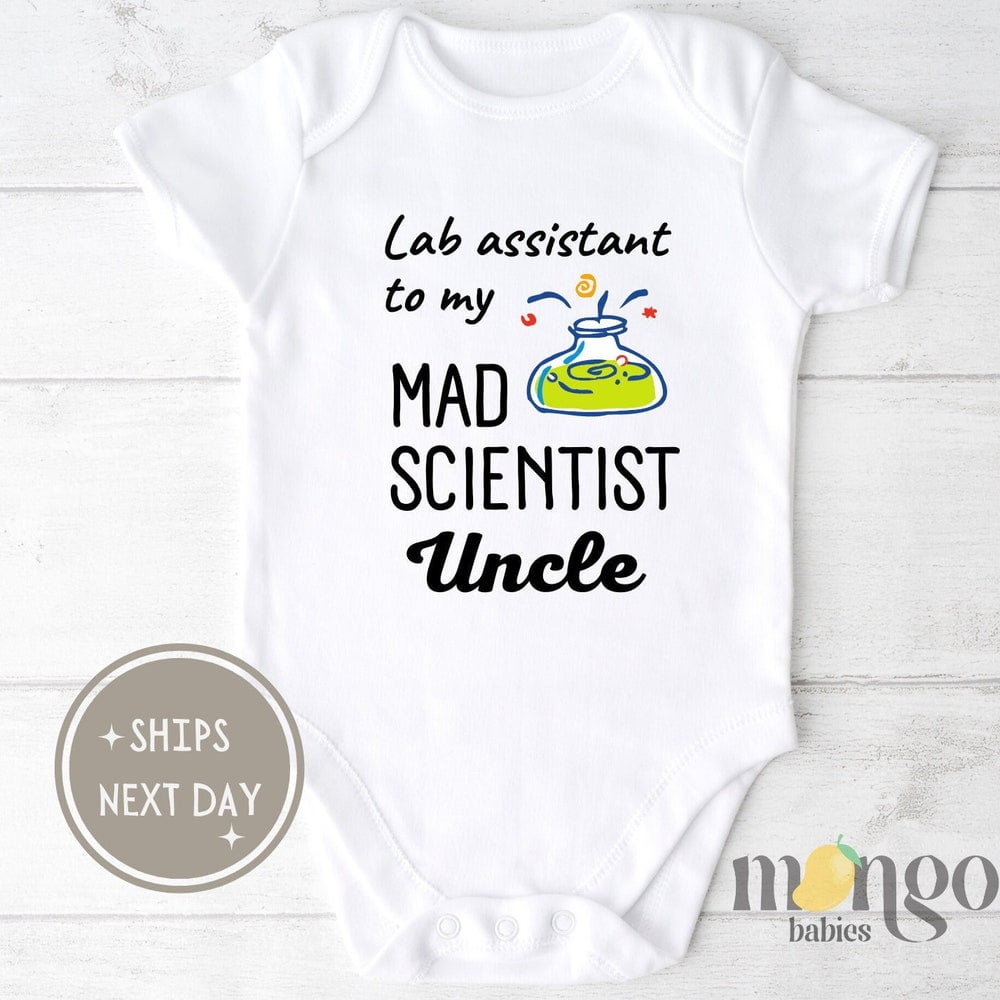 Baby Bodysuit BELLA CANVAS Funny Science Baby Onesies Lab Assistant To ...
