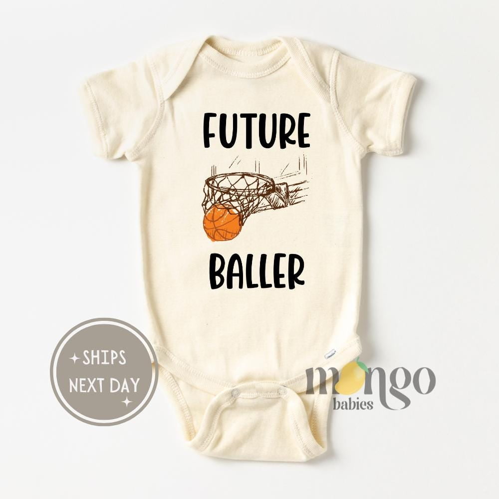 Baby Bodysuit BELLA CANVAS Future Baller Basketball Baby Onesies ...