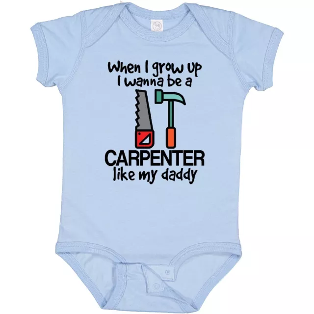 Baby Bodysuit BELLA CANVAS Future Carpenter Builder Like Daddy Baby Bodysuit Tools Childs Shower ...