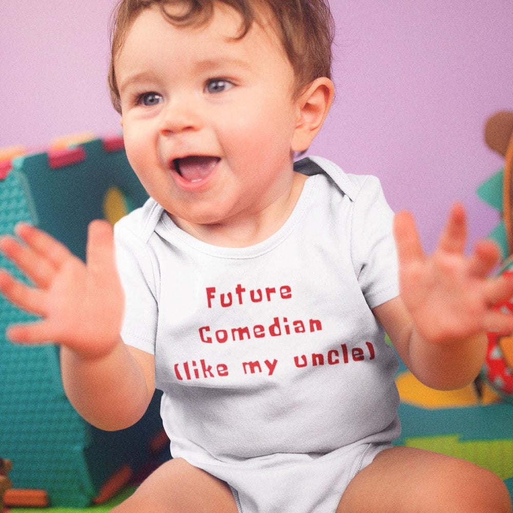 Baby Bodysuit BELLA CANVAS Future Comedian Like My Uncle Baby Onesie ...