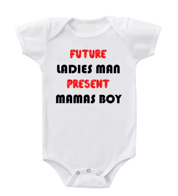 Baby Bodysuit BELLA CANVAS Future Ladies Man Present Mamas Boy Baby ...