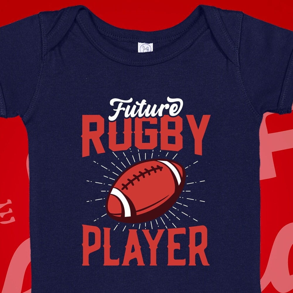 Baby Bodysuit BELLA CANVAS Future Rugby Player Baby Onesie Kids Shirt ...