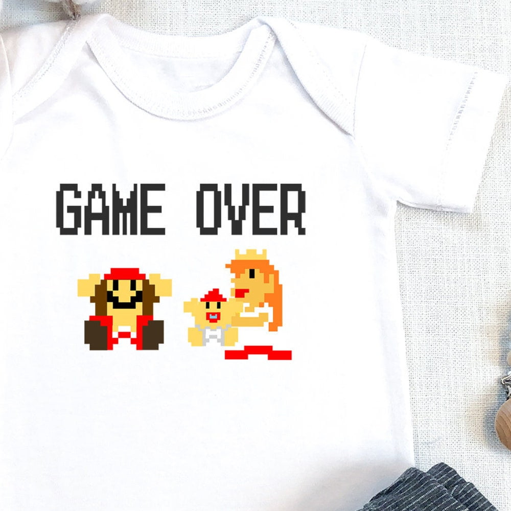 Baby Bodysuit BELLA CANVAS Game Over, Funny Gamer, Bodysuit, Dad Gamer ...