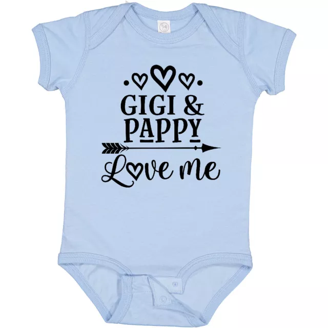 Baby Bodysuit BELLA CANVAS Gigi And Pappy Love Me Baby Bodysuit Grandchild Grandkids Girl Infant ...