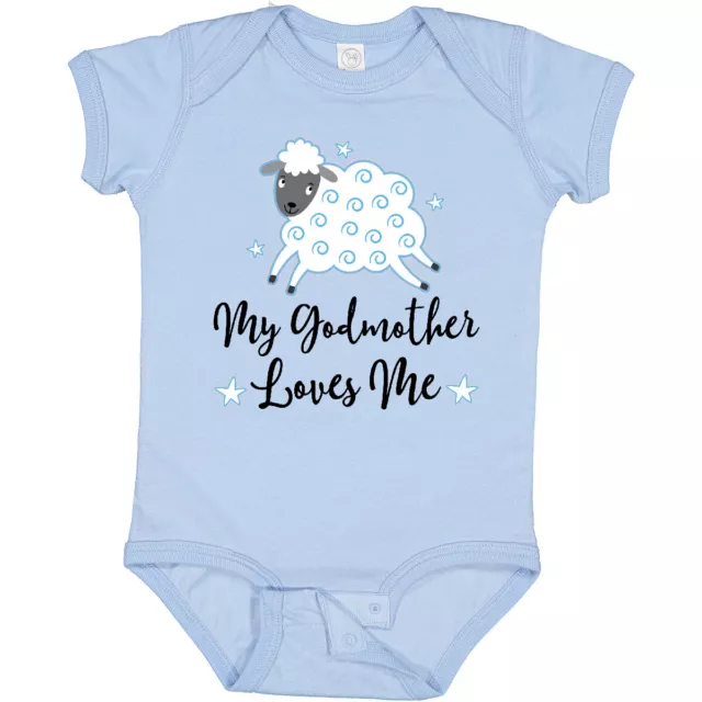 Baby Bodysuit BELLA CANVAS Godmother Godson Lamb Baby Bodysuit Godchild Religious Cute Childs ...