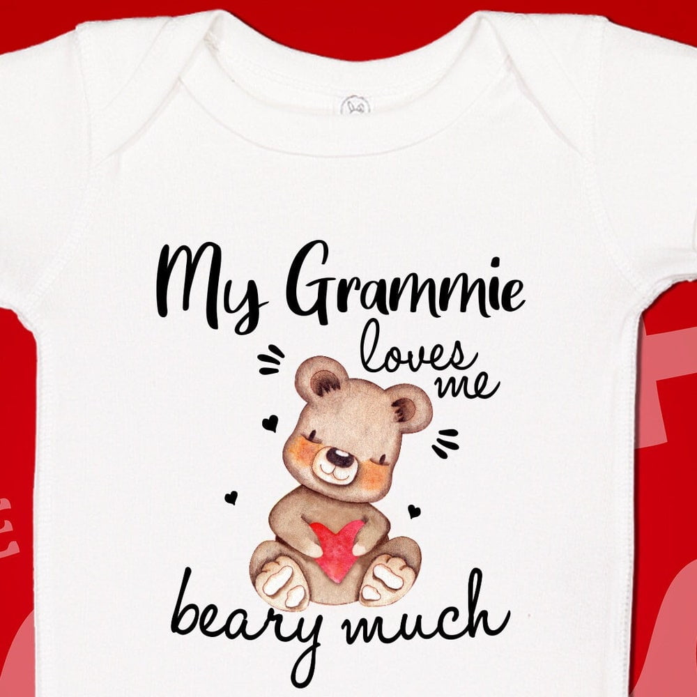 Baby Bodysuit BELLA CANVAS Grammie Newborn Clothes, My Grammie Loves Me ...