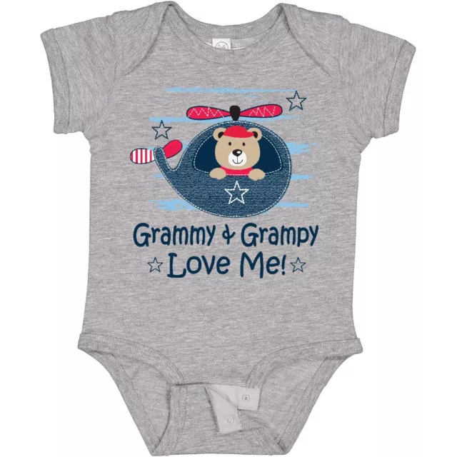 Baby Bodysuit BELLA CANVAS Grammy And Grampy Love Me For Boy Baby Bodysuit Grandchild Childs ...