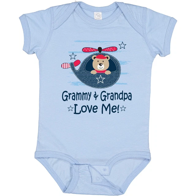 Baby Bodysuit BELLA CANVAS Grammy And Grandpa Love Me Grandson Outfit Baby Bodysuit From Childs ...