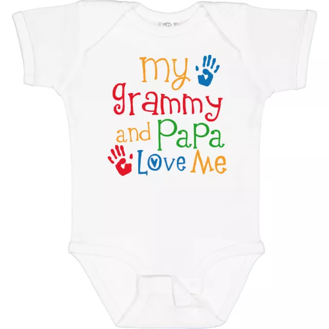 Baby Bodysuit BELLA CANVAS Grammy And Papa Love Me Baby Bodysuit Grandparents Grandkids Boys Hws ...