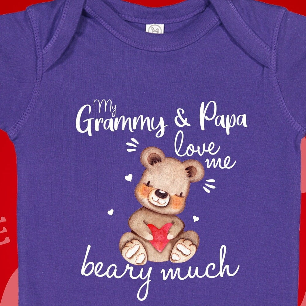 Baby Bodysuit BELLA CANVAS Grammy And Papa Newborn Clothes, My Grammy ...