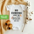 Baby Bodysuit BELLA CANVAS My Grandma Loves Me To The Moon And Back Baby Onesie, Baby Shower ...