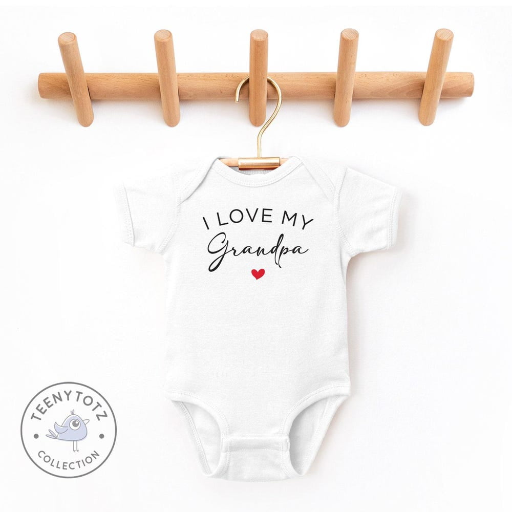 Baby Bodysuit BELLA CANVAS Grandpa Baby Bodysuit, I Love My Grandpa Romper, Cute Grandpa Clothes ...
