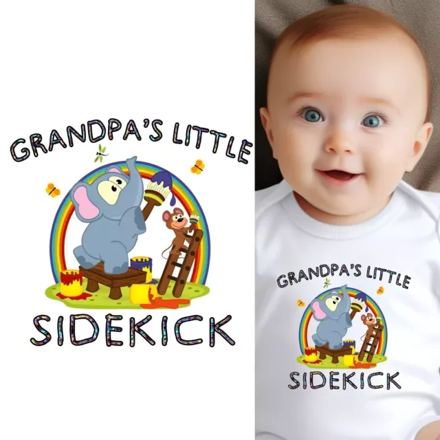 Baby Bodysuit BELLA CANVAS Grandpa'S Little Sidekick Baby Clothes For ...