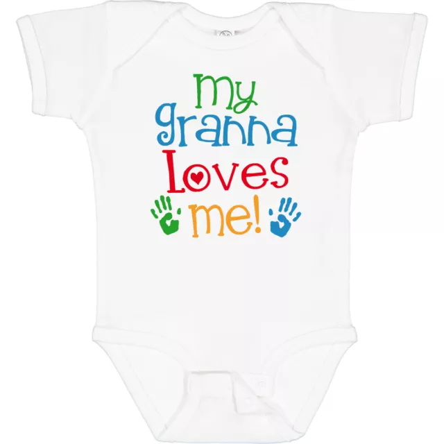 Baby Bodysuit BELLA CANVAS Granna Loves Me Grandkid Outfit Infant Creeper From Grandbaby Shower ...