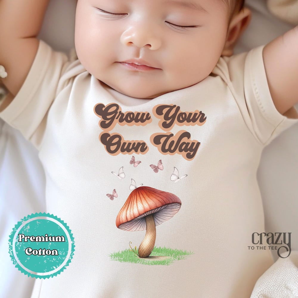 Baby Bodysuit BELLA CANVAS Grow Your Own Way Baby Gerber Onesie Bodysuit, Boho Baby Onesie ...