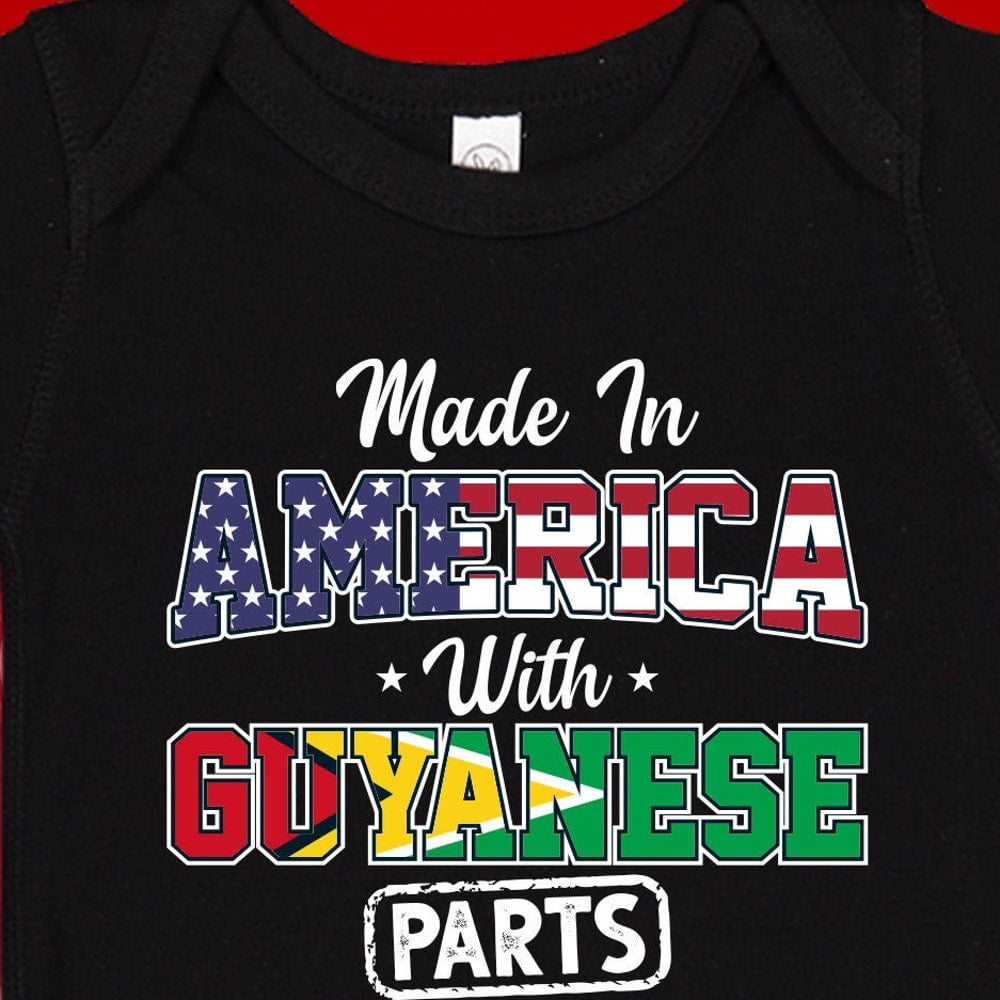 Baby Bodysuit BELLA CANVAS Guyanese American Baby Bodysuit Childrens T ...