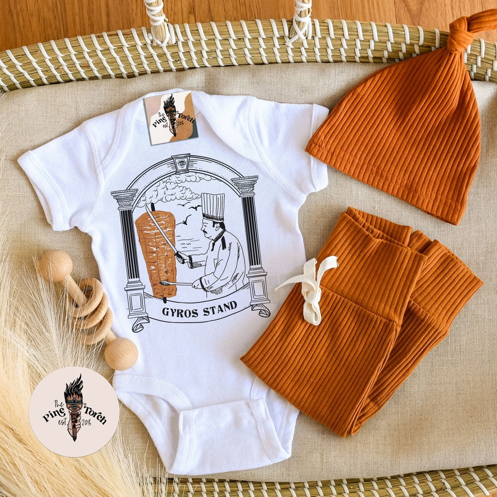 Baby Bodysuit BELLA CANVAS Gyros Stand Greek Bodysuit, Yiayia Papou ...