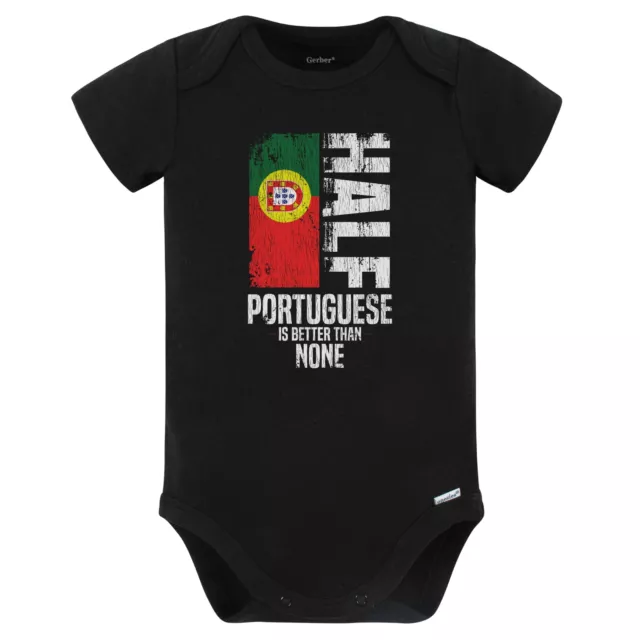 Baby Bodysuit BELLA CANVAS Half Portuguese Is Better Than None Funny ...