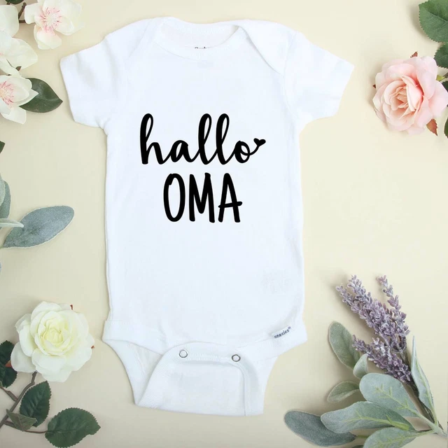 Baby Bodysuit BELLA CANVAS Hallo Oma German Pregnancy Announcement Baby Bodysuit - Walmart.com
