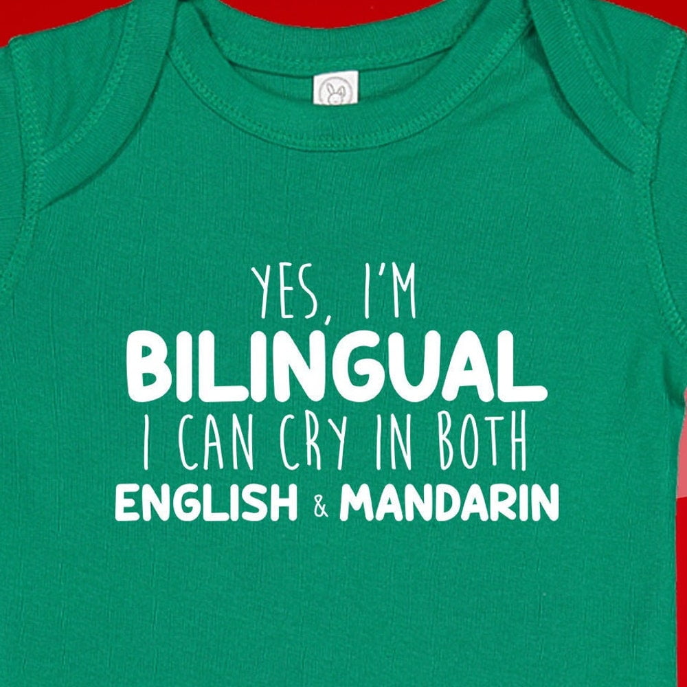 Baby Bodysuit BELLA CANVAS I Can Cry In English And Mandarin Chinese ...