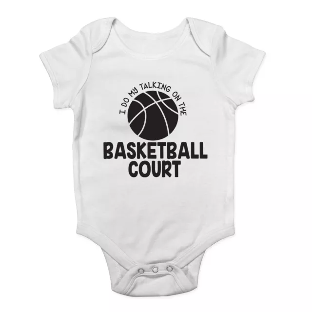 Baby Bodysuit BELLA CANVAS I Do My Talking On The Basketball Court Boys ...