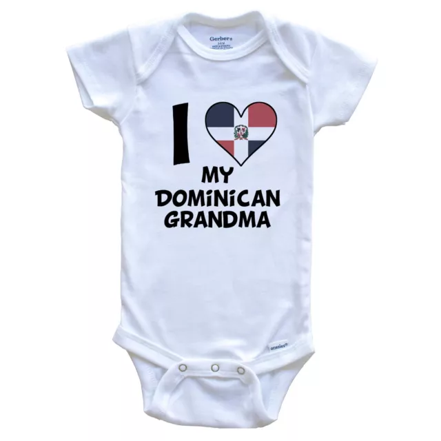 Baby Bodysuit BELLA CANVAS I Heart My Dominican Grandma Dominican ...