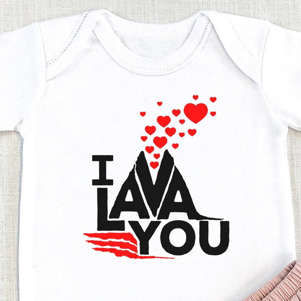 Baby Bodysuit BELLA CANVAS I Lava You, Volcano Baby Clothes, Cute Baby ...