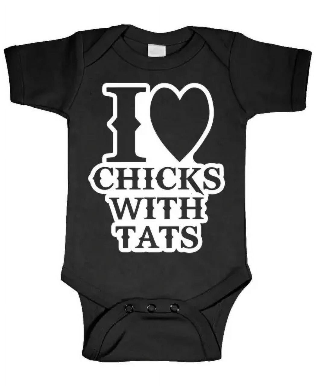 Baby Bodysuit BELLA CANVAS I Love Chicks With Tats Baby Bodysuit ...