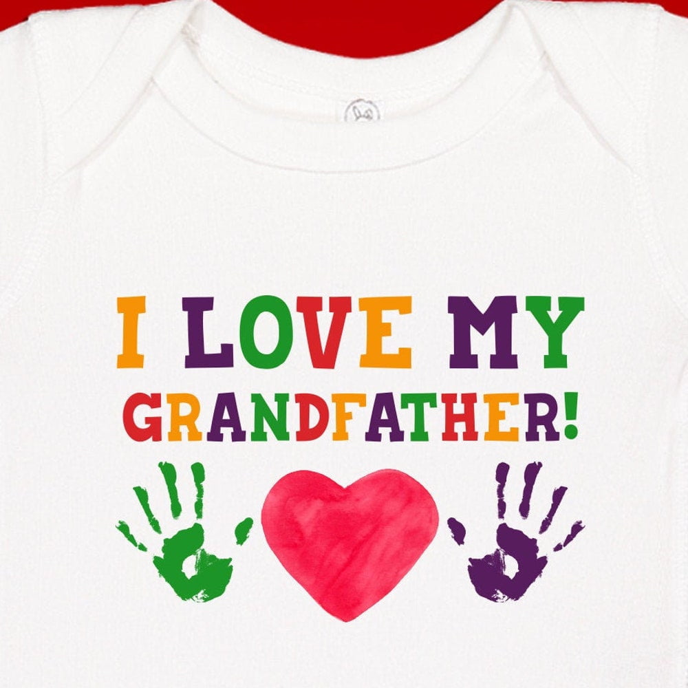 Baby Bodysuit BELLA CANVAS I Love My Grandfather Baby Bodysuit, Grandfather Baby Clothes, Boy ...