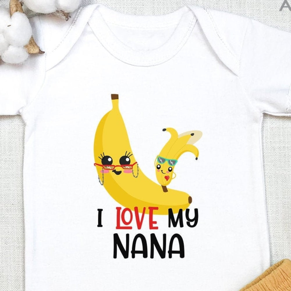 Baby Bodysuit BELLA CANVAS I Love My Grandma Baby, I Love My Nana, Grandma Baby Gift, Baby Boy ...
