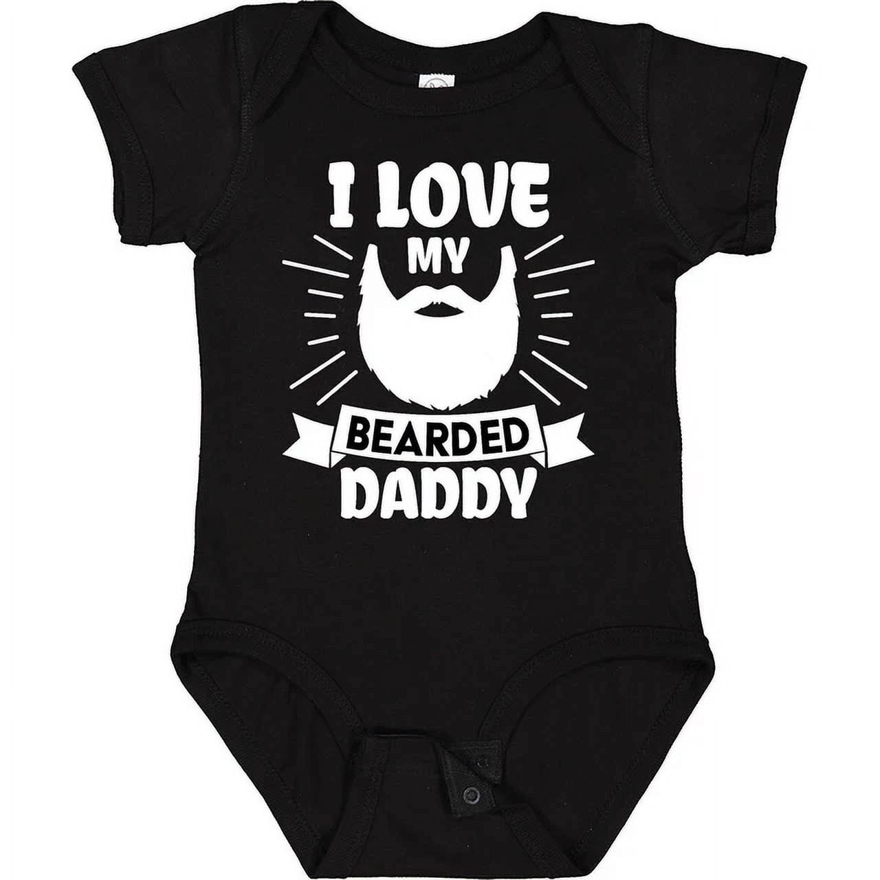 Baby Bodysuit BELLA CANVAS I Love My Bearded Daddy For Fathers Day Infant Creeper Kids Dad ...