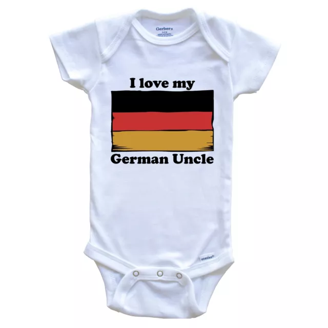 Baby Bodysuit BELLA CANVAS I Love My German Uncle Germany Flag Niece ...