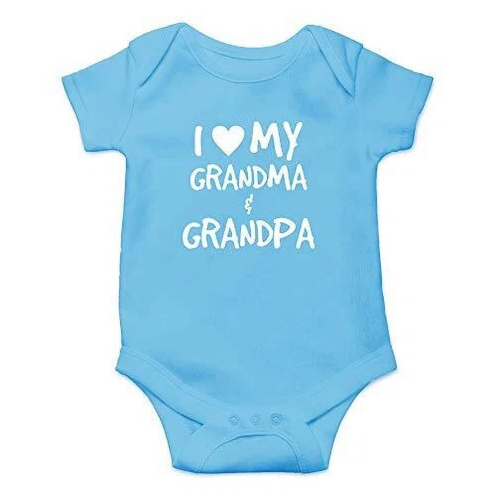 Baby Bodysuit BELLA CANVAS I Love My Grandma & Grandpa - Soon To Be Grandparents - Newborn Light ...