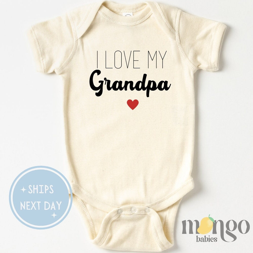 Baby Bodysuit BELLA CANVAS I Love My Grandpa Baby Onesies Cute Baby ...