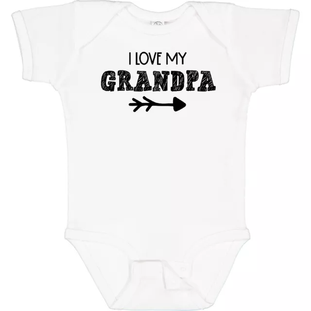 Baby Bodysuit BELLA CANVAS I Love My Grandpa With Arrow Baby Bodysuit Fathers Day Kids ...