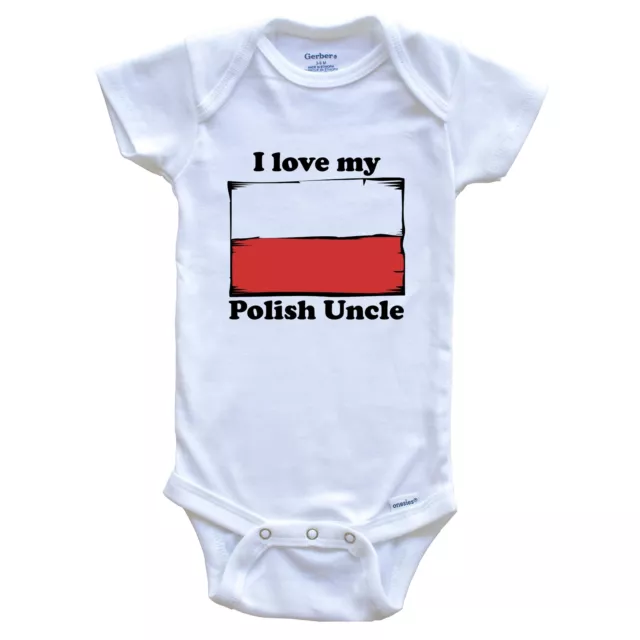 Baby Bodysuit BELLA CANVAS I Love My Polish Uncle Poland Flag Niece ...