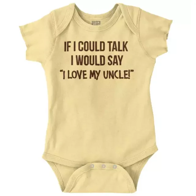 Baby Bodysuit BELLA CANVAS I Love My Uncle Nephew Niece Shower Birthday Newborn Baby Boy Girl ...