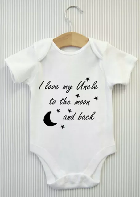 Baby Bodysuit BELLA CANVAS I Love My Uncle To The Moon & Back Bodysuit ...