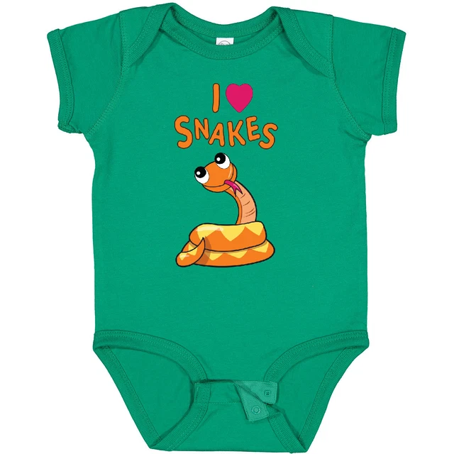 Baby Bodysuit BELLA CANVAS I Love Snakes Baby Bodysuit Pets Reptiles ...