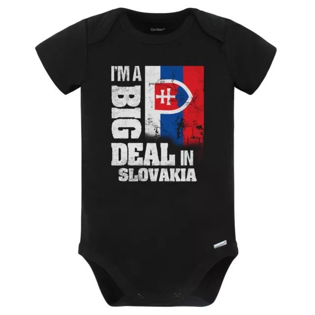 Baby Bodysuit BELLA CANVAS I'M A Big Deal In Slovakia Funny Slovakian ...