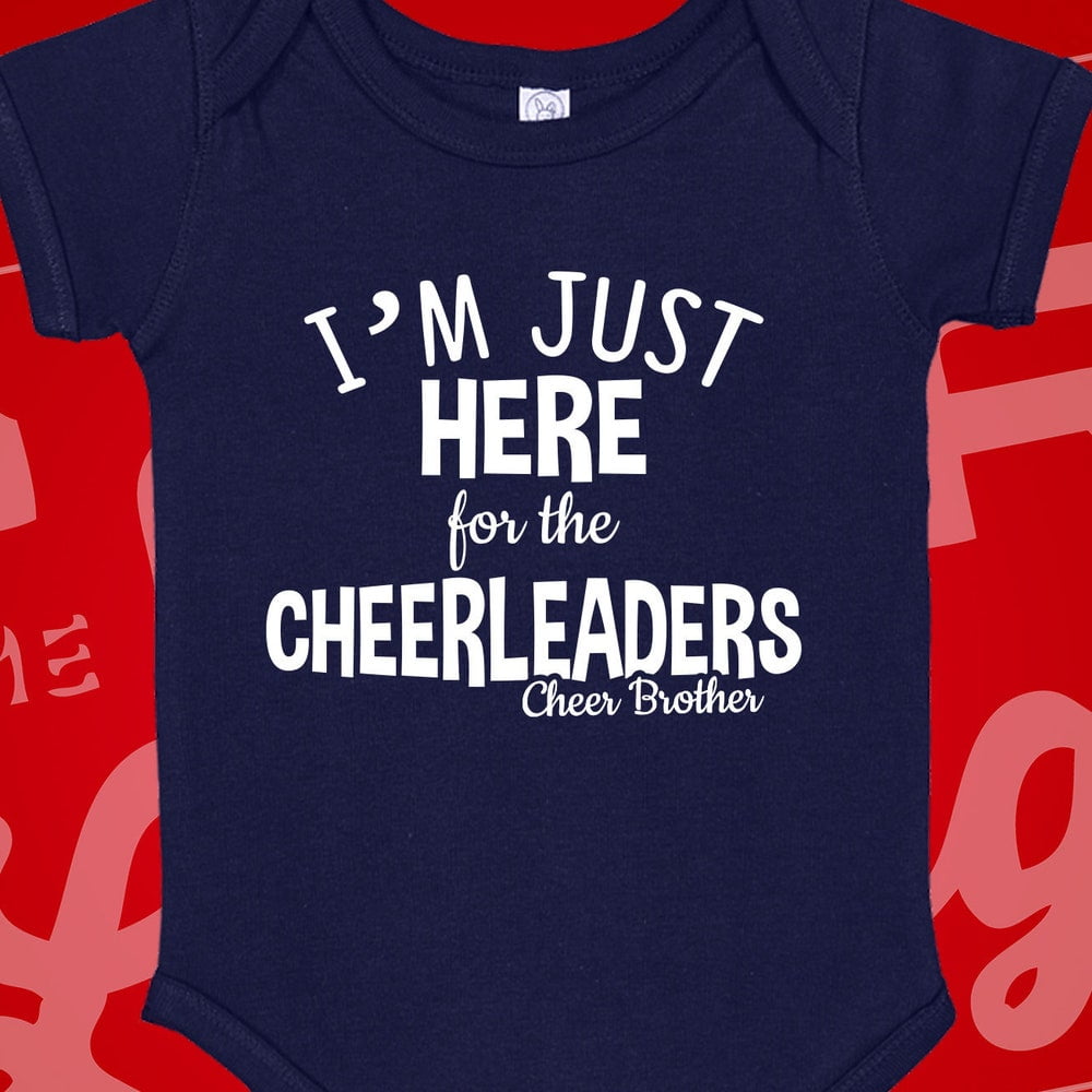 Baby Bodysuit BELLA CANVAS I'M Just Here For The Cheerleaders Cheer ...