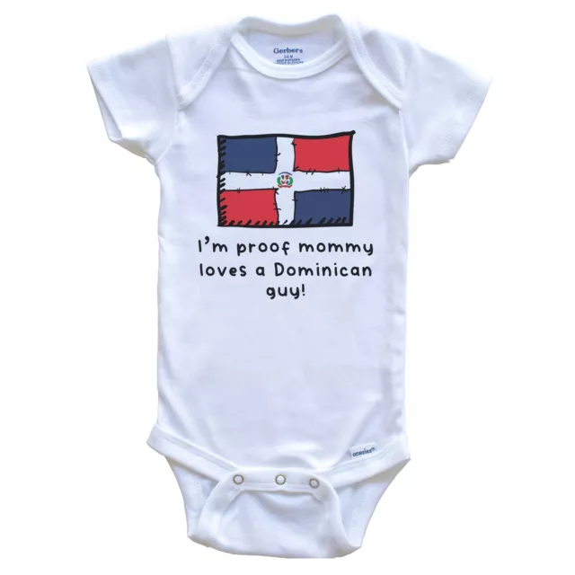 Baby Bodysuit BELLA CANVAS I'M Proof Mommy Loves A Dominican Guy ...