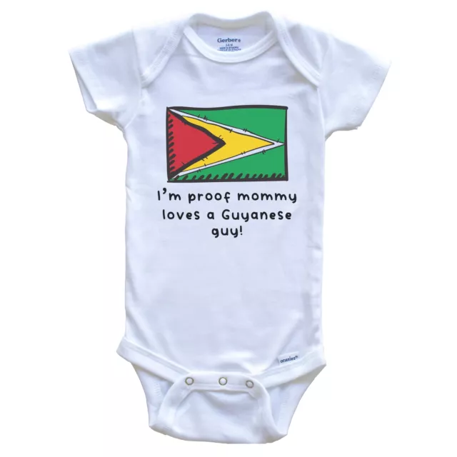 Baby Bodysuit BELLA CANVAS I'M Proof Mommy Loves A Guyanese Guy Guyana ...