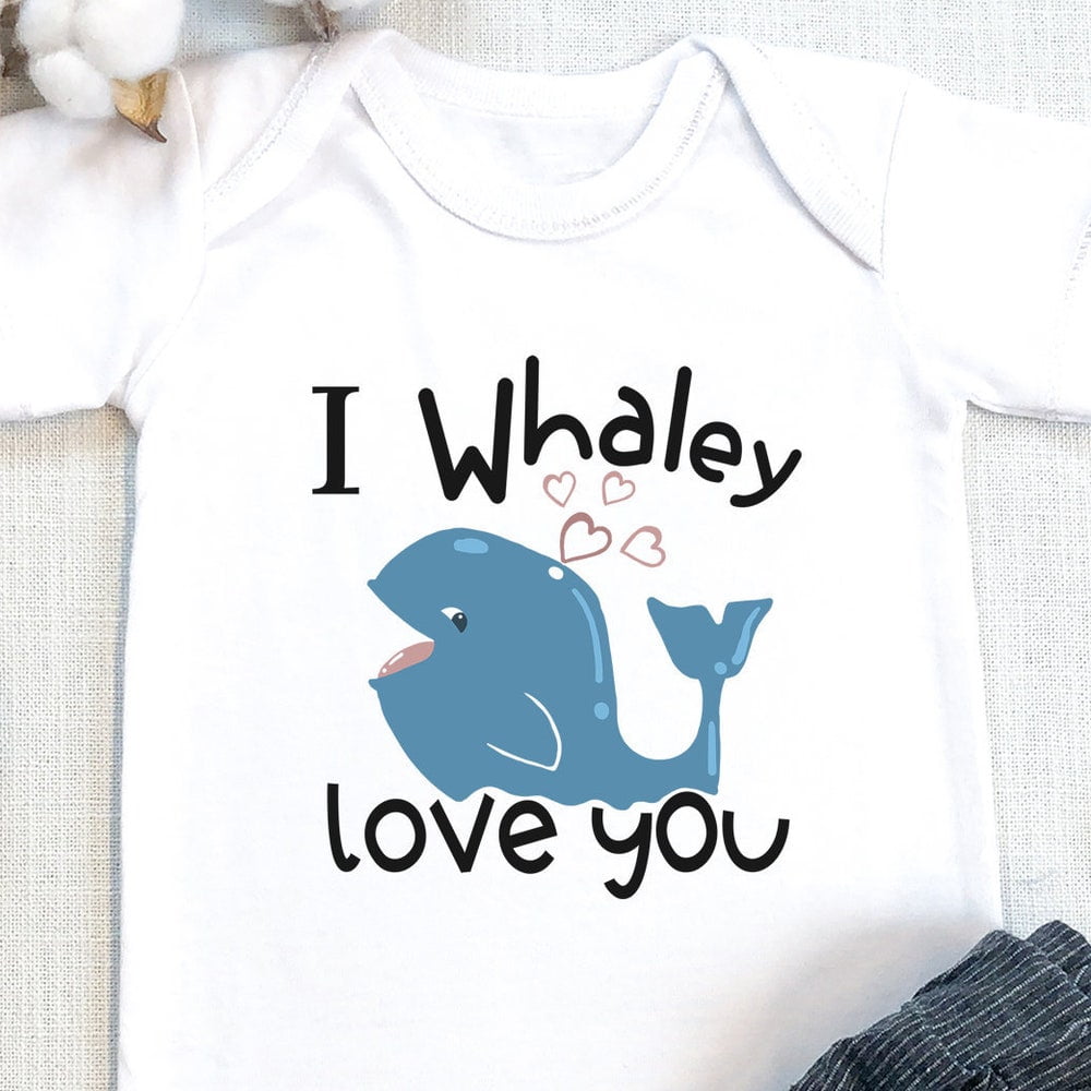 Baby Bodysuit BELLA CANVAS I Whaley Love You Baby, Cute Baby Bodysuit, Whale, Coming Home Outfit ...
