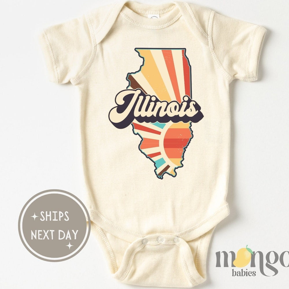 Baby Bodysuit BELLA CANVAS Illinois Baby Onesies Loved Baby Long ...