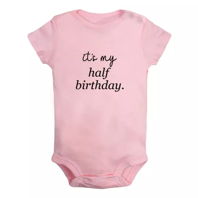 Baby Bodysuit BELLA CANVAS It'S My Half Birthday Funny Romper Baby Bodysuit Newborn Infant ...